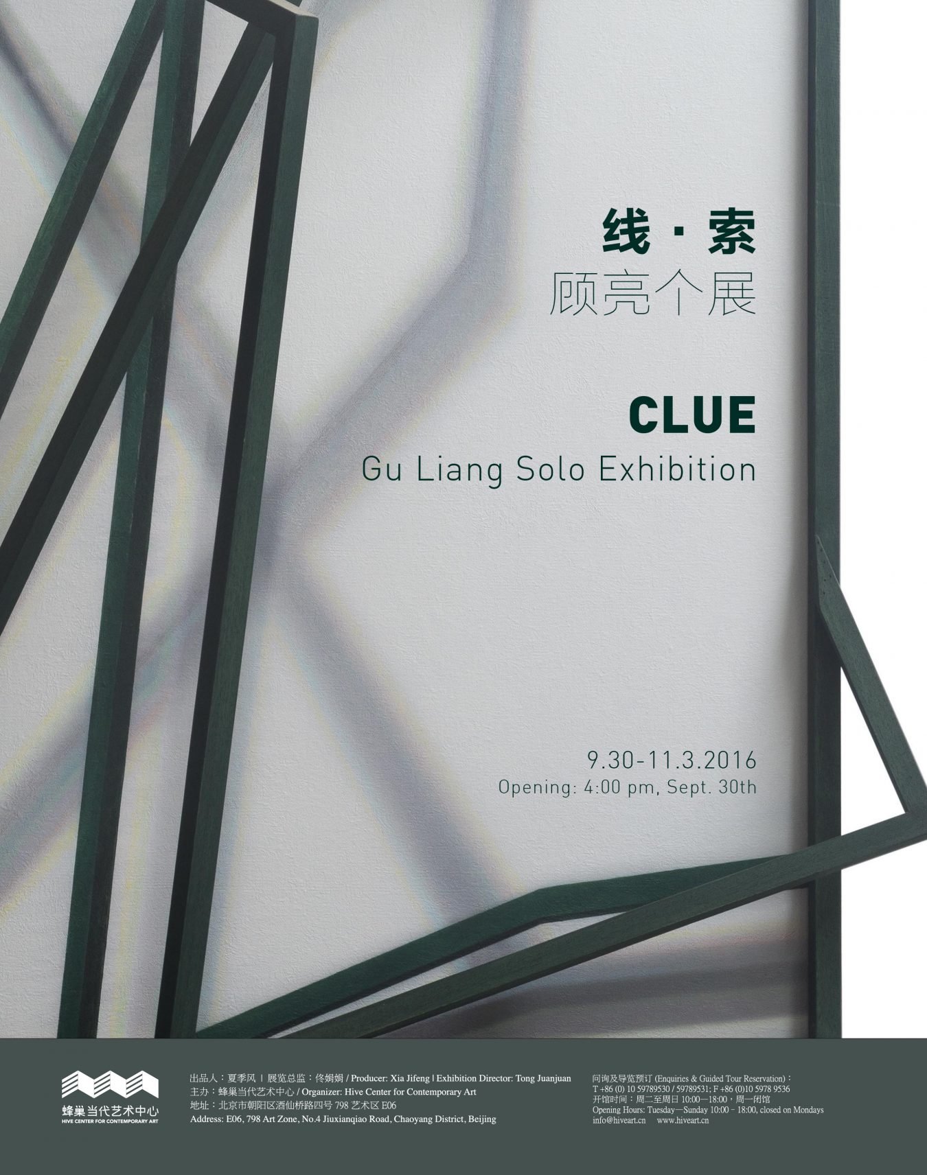 Clue: Gu Liang Solo Exhibition - Hive Center for Contemporary Art 蜂巢当代艺术中心
